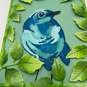 Blue Bird Greeting or Note Card for Any Occasion - Etsy