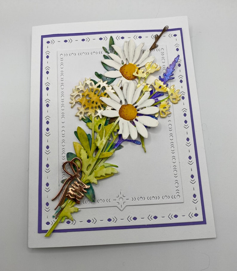 Tim Holtz Wildflower Stems Card for Birthday Anniversary Get - Etsy