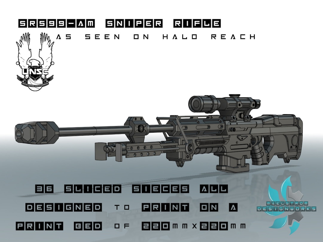 Halo Reach Sniper Rifle SRS99-AM Files for 3D Printing - Etsy Canada