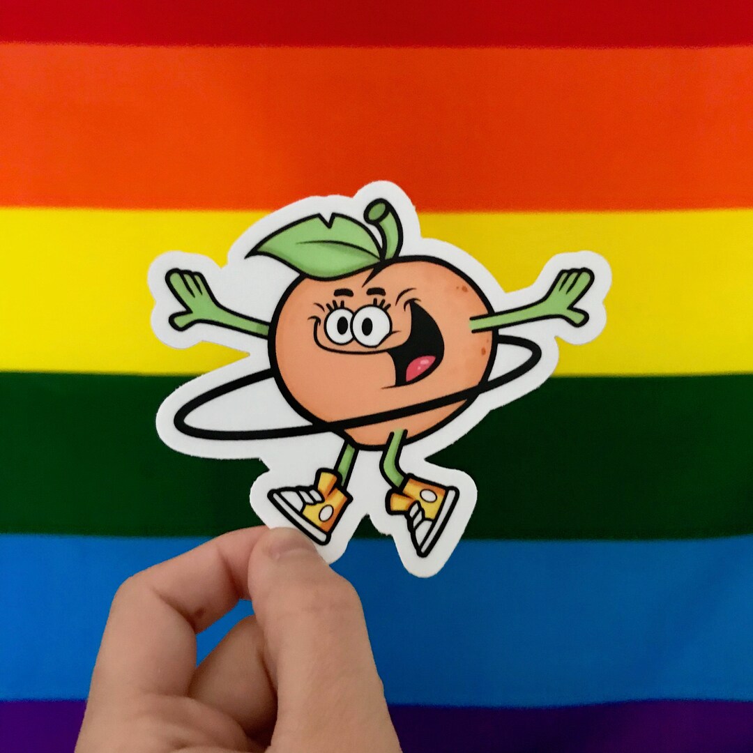 Peach Hula Hoop Sticker - Etsy