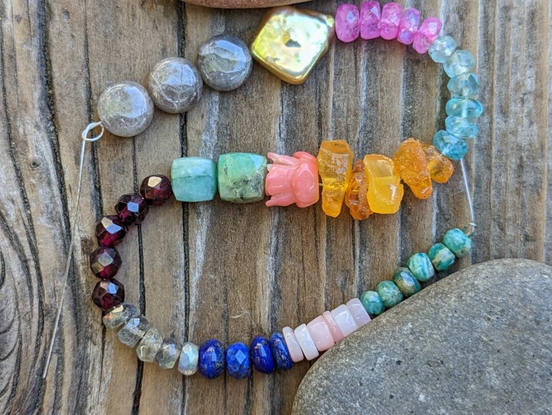 MYSTIC Chrysoprase, Pink Opal, Lapis, Labradorite, Garnet, Green Opal ...