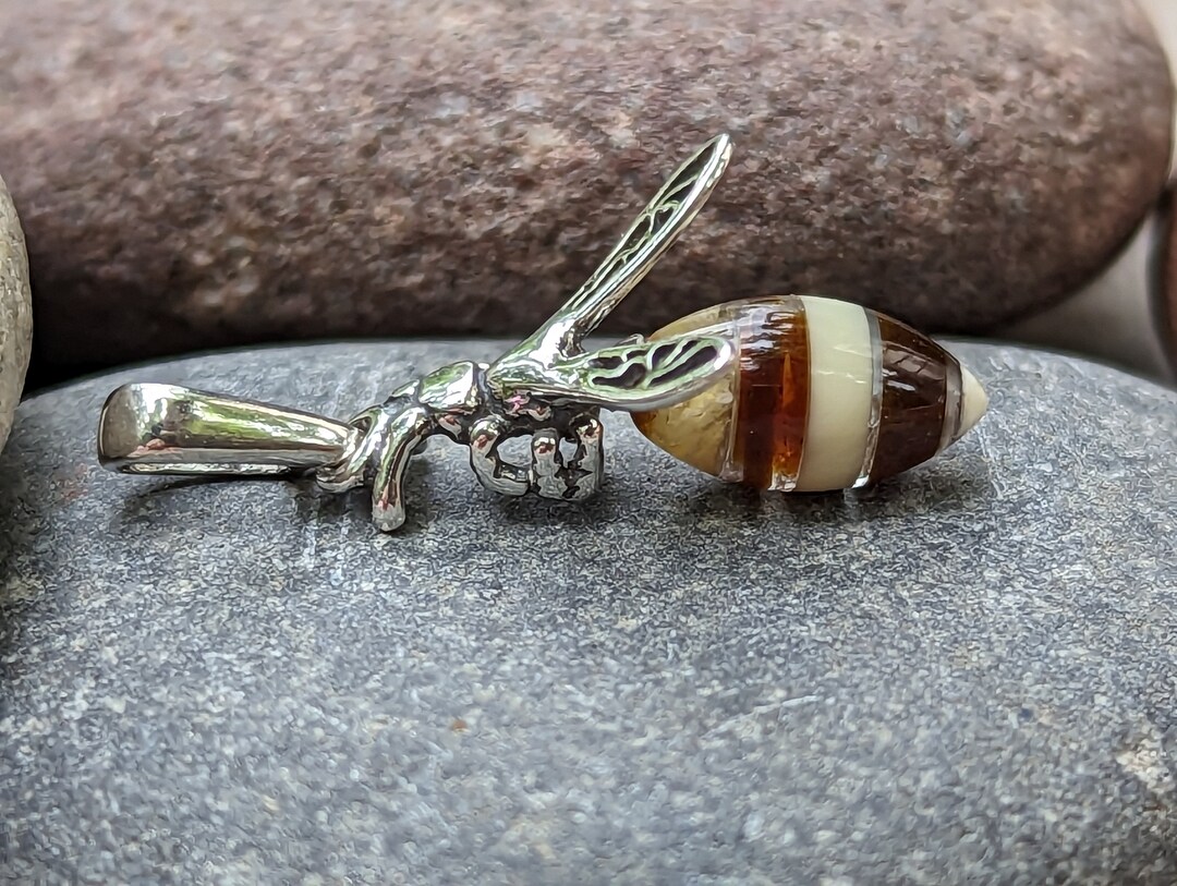 Artisan Bumblebee Sterling Silver Charm, 3D, Realistic Bee, Bee Jewelry ...