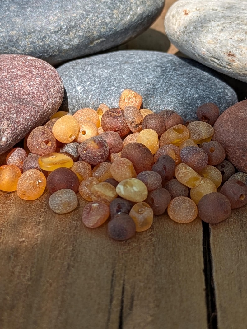 Raw Baltic Amber Pebble Bead | 25 or 50 Beads - Etsy