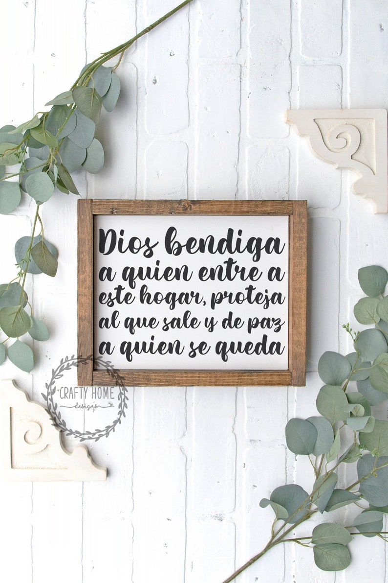 Dios bendiga a quien entre a este hogar proteja al que sale y - Etsy México Dios bendiga a quien entre a este hogar proteja al que sale y - Etsy México