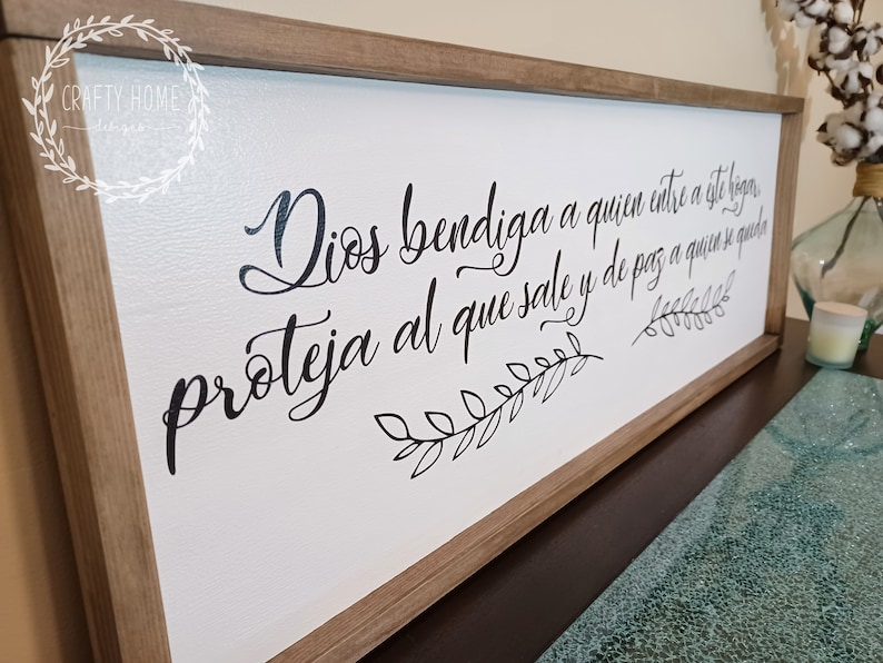 Dios bendiga a quien entre a este hogar proteja al que sale y - Etsy España Dios bendiga a quien entre a este hogar proteja al que sale y - Etsy España