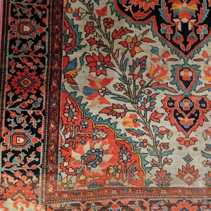 Antique Handmade Oriental Floral Area Rug, Late 1800's Mint Condition ...
