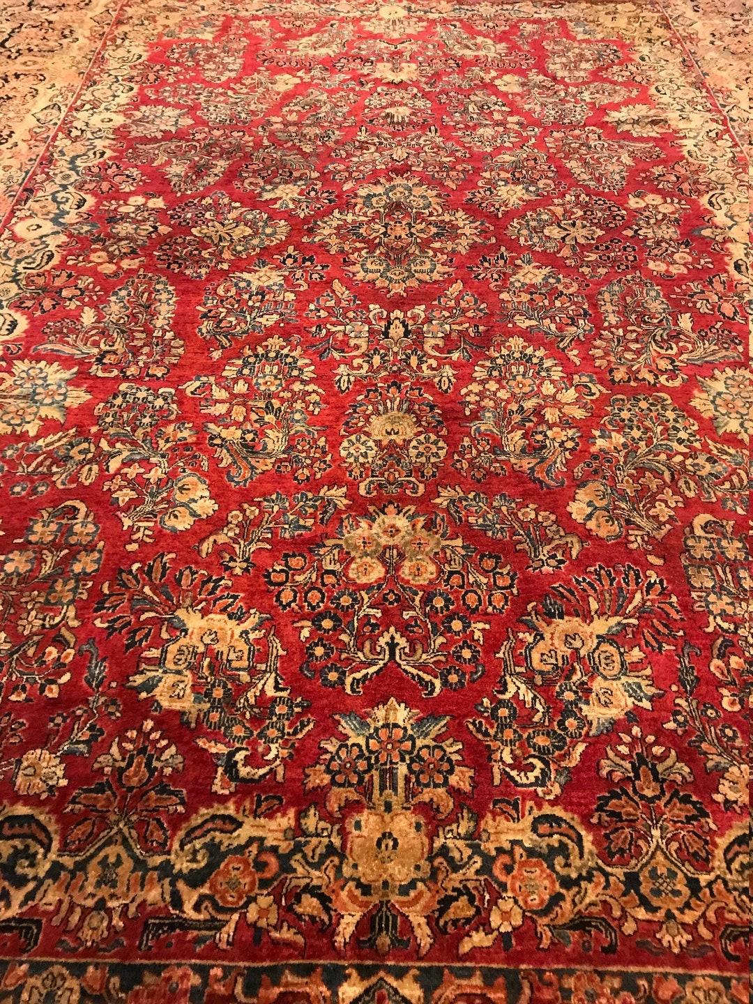 Antique Handmade Victorian Palace Size Area Rug, 1910, Mint Condition ...