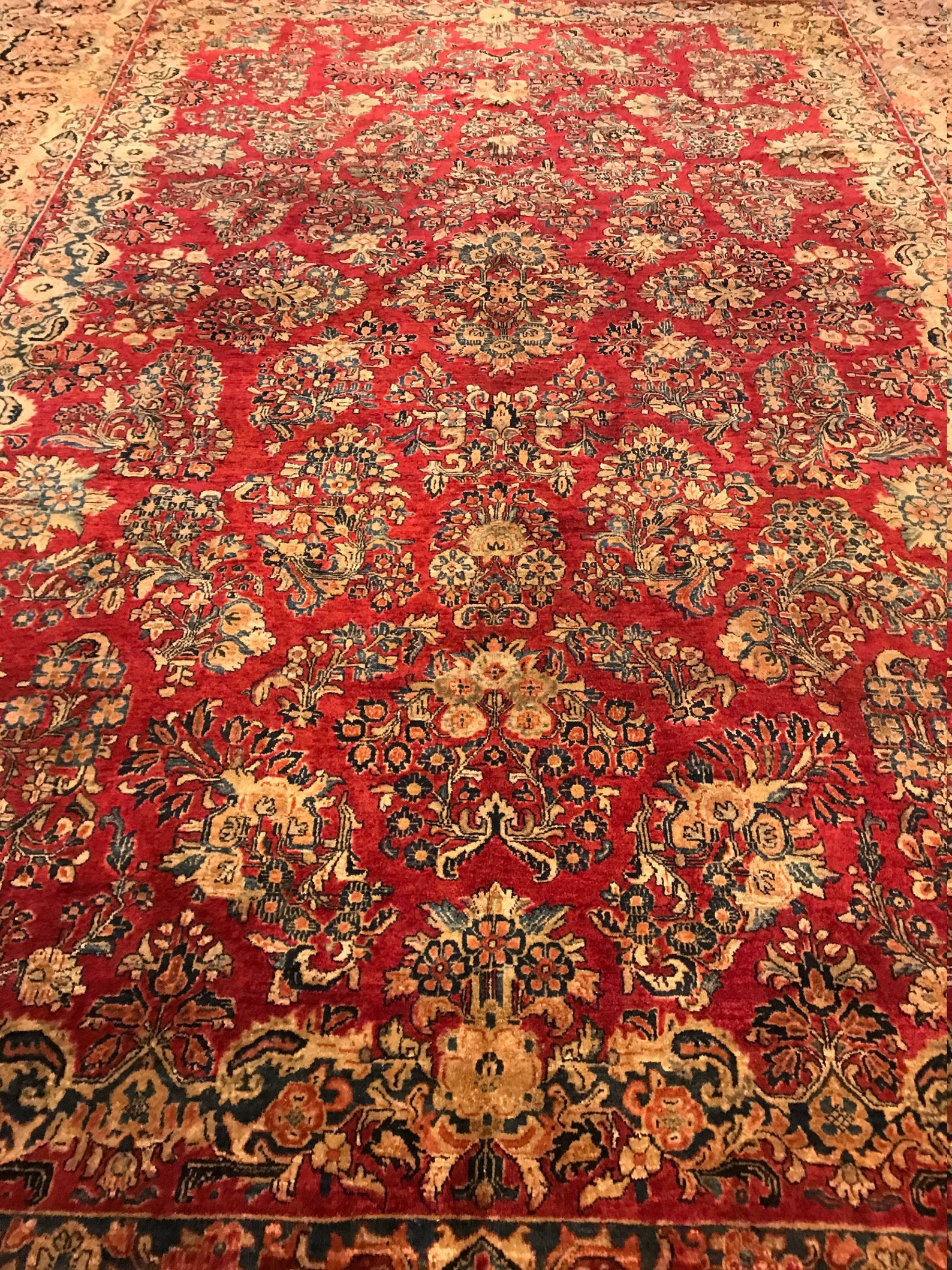 Antique Handmade Victorian Palace Size Area Rug 1910 Mint | Etsy