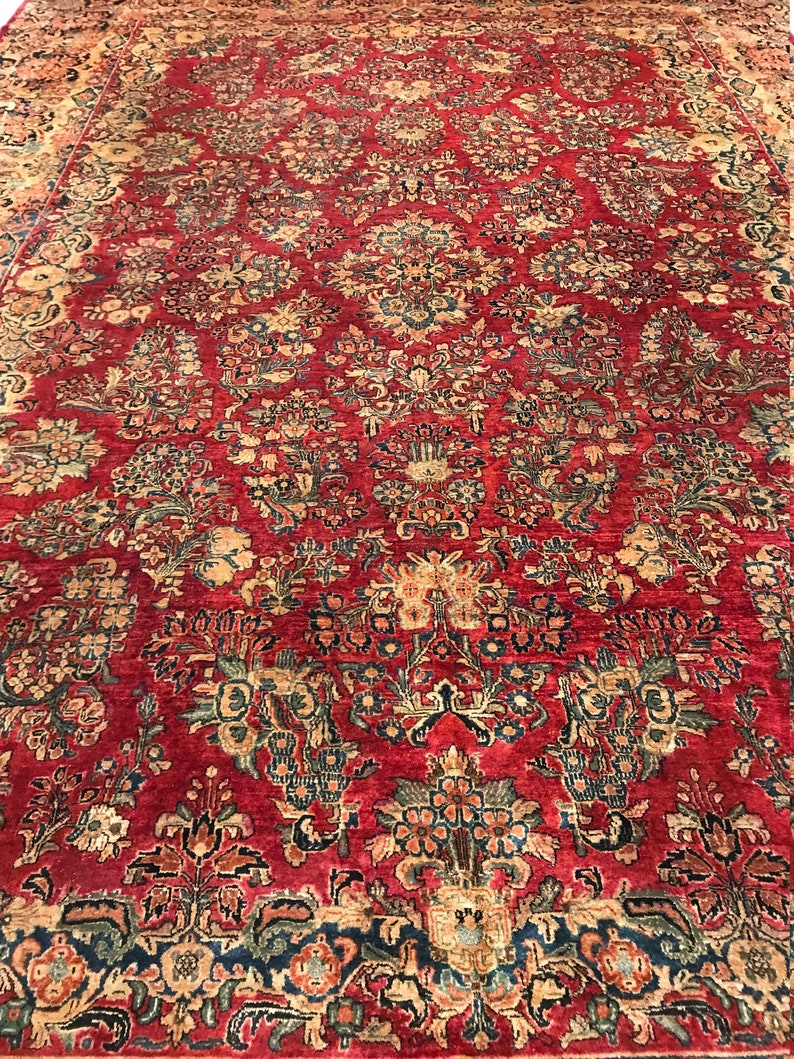 Antique Handmade Victorian Palace Size Area Rug 1910 Mint - Etsy