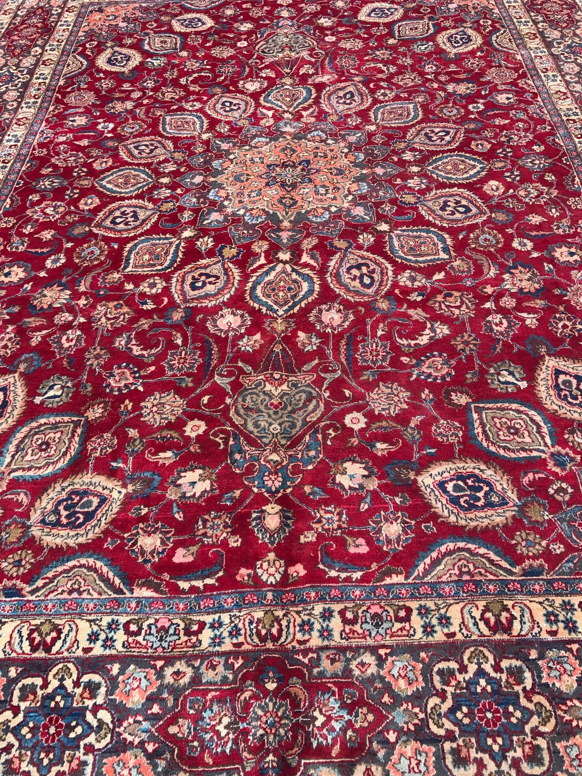 Vintage Traditional Handmade Large Area Rug Floral & Classic - Etsy