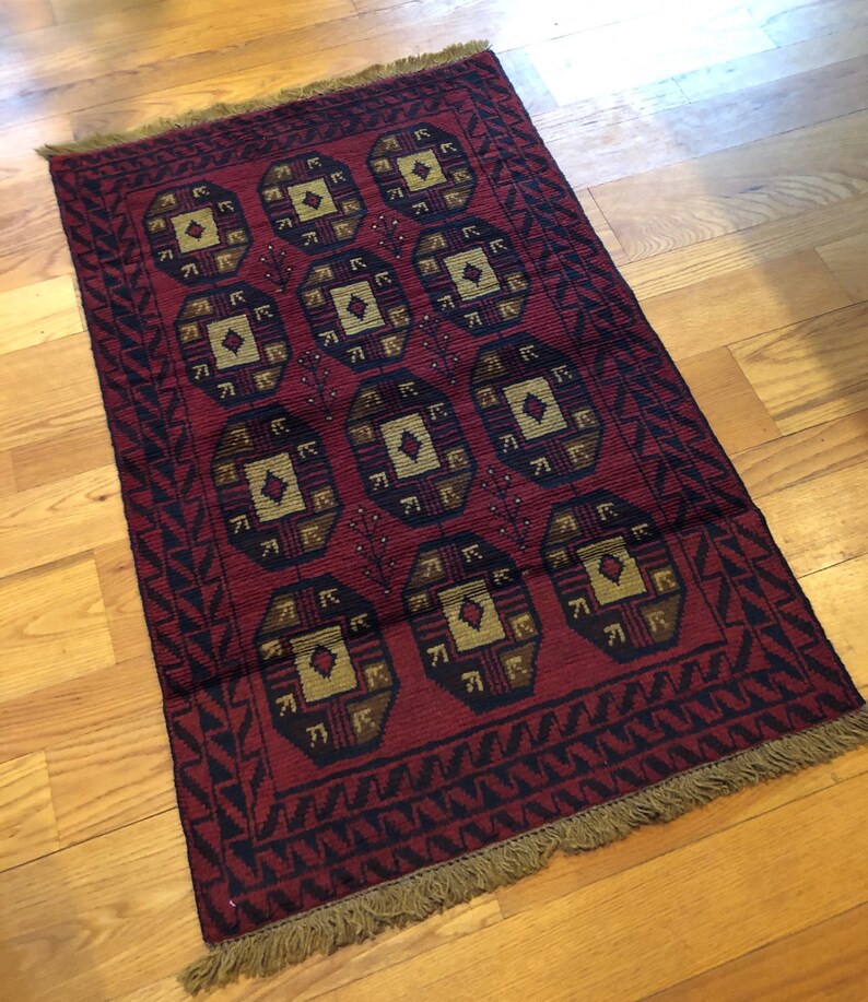Afghan Brand New 'elephant Foot' Bahor Accent Rug | Etsy