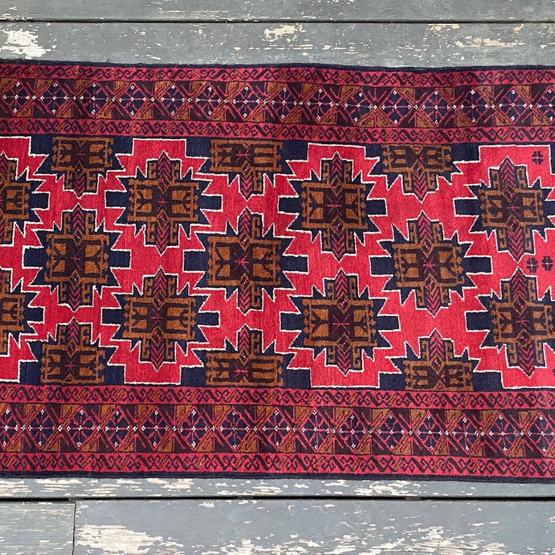 Handmade Red Afghan Kazakh Brand New Accent Rug Tribal & - Etsy