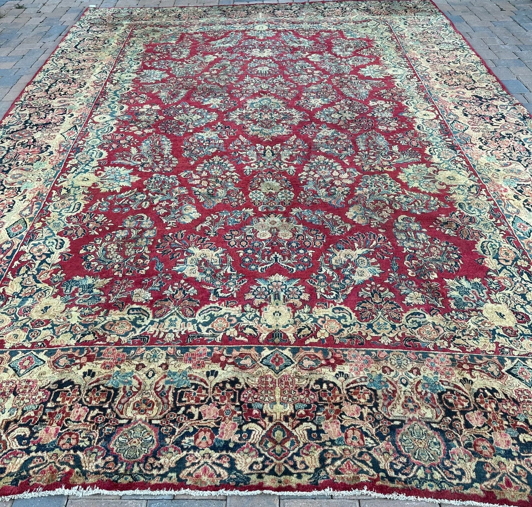 Antique Handmade Victorian Palace Size Area Rug, 1910, Mint Condition ...