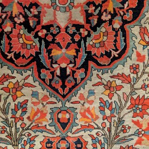 Antique Handmade Oriental Floral Area Rug, Late 1800's Mint Condition ...