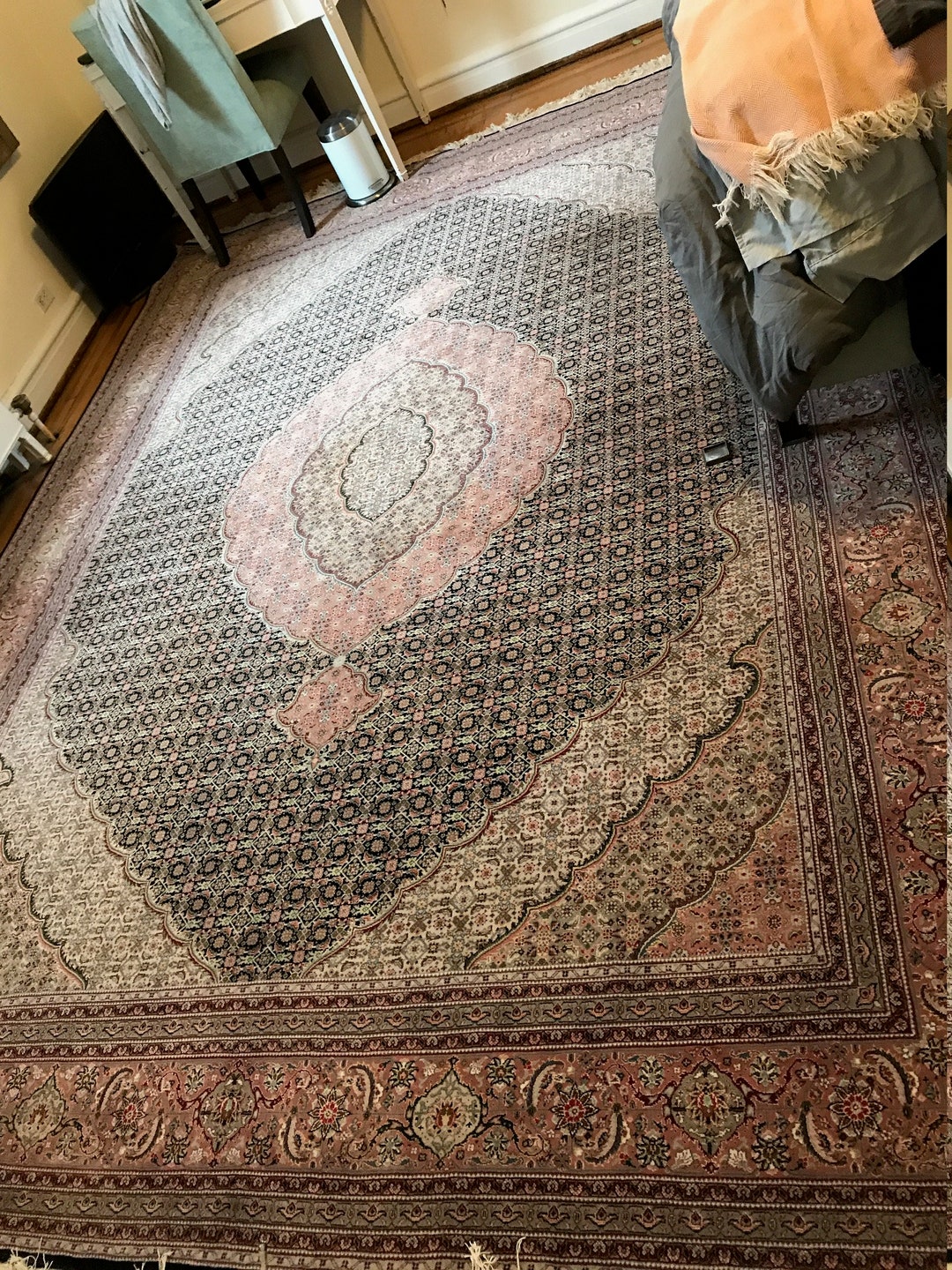 Handmade Oriental Area Rug, Silk Accents, High Knot Count, 8'9"x12' - Etsy