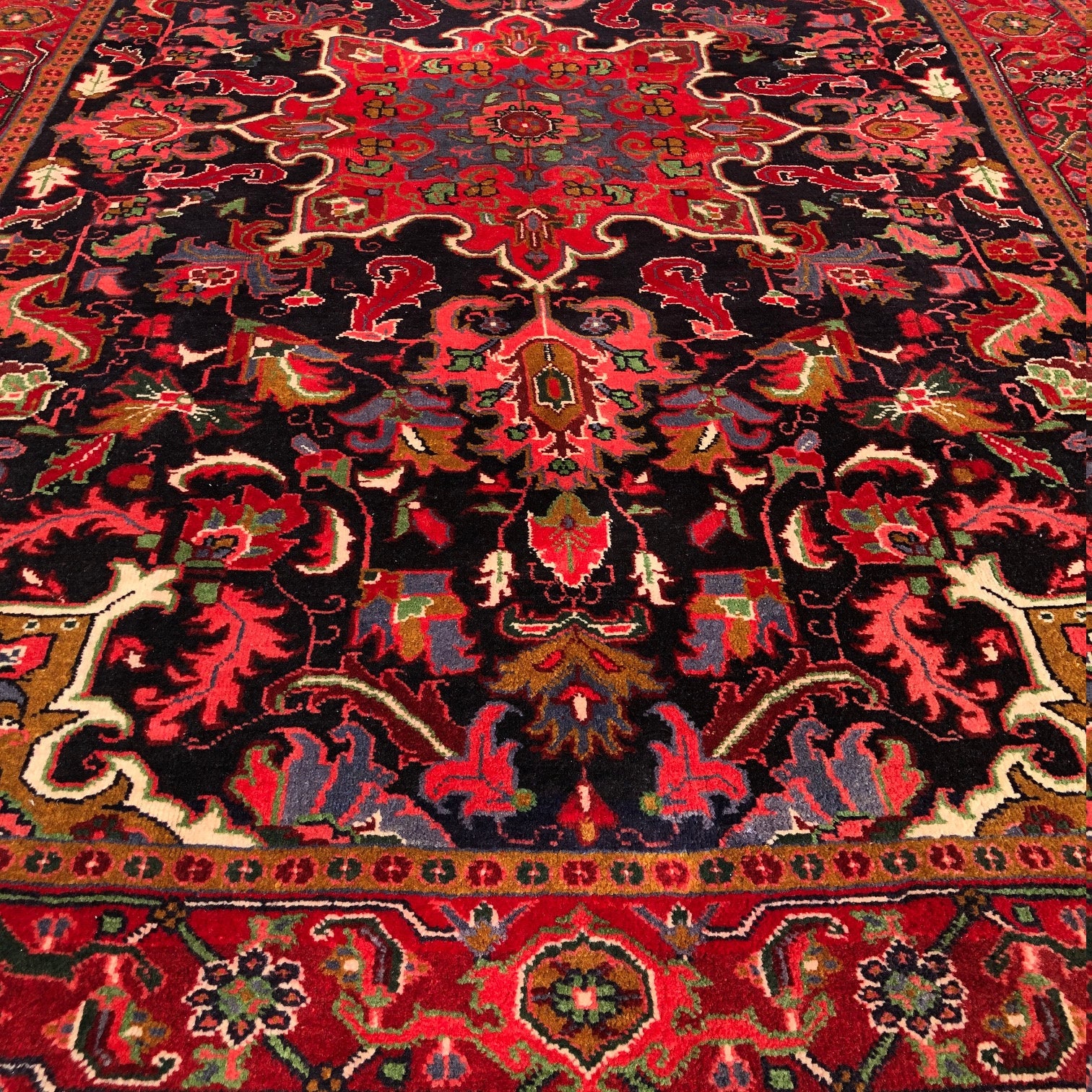 Antique Jewel Tone Handmade Tribal Oriental Area Rug Striking | Etsy