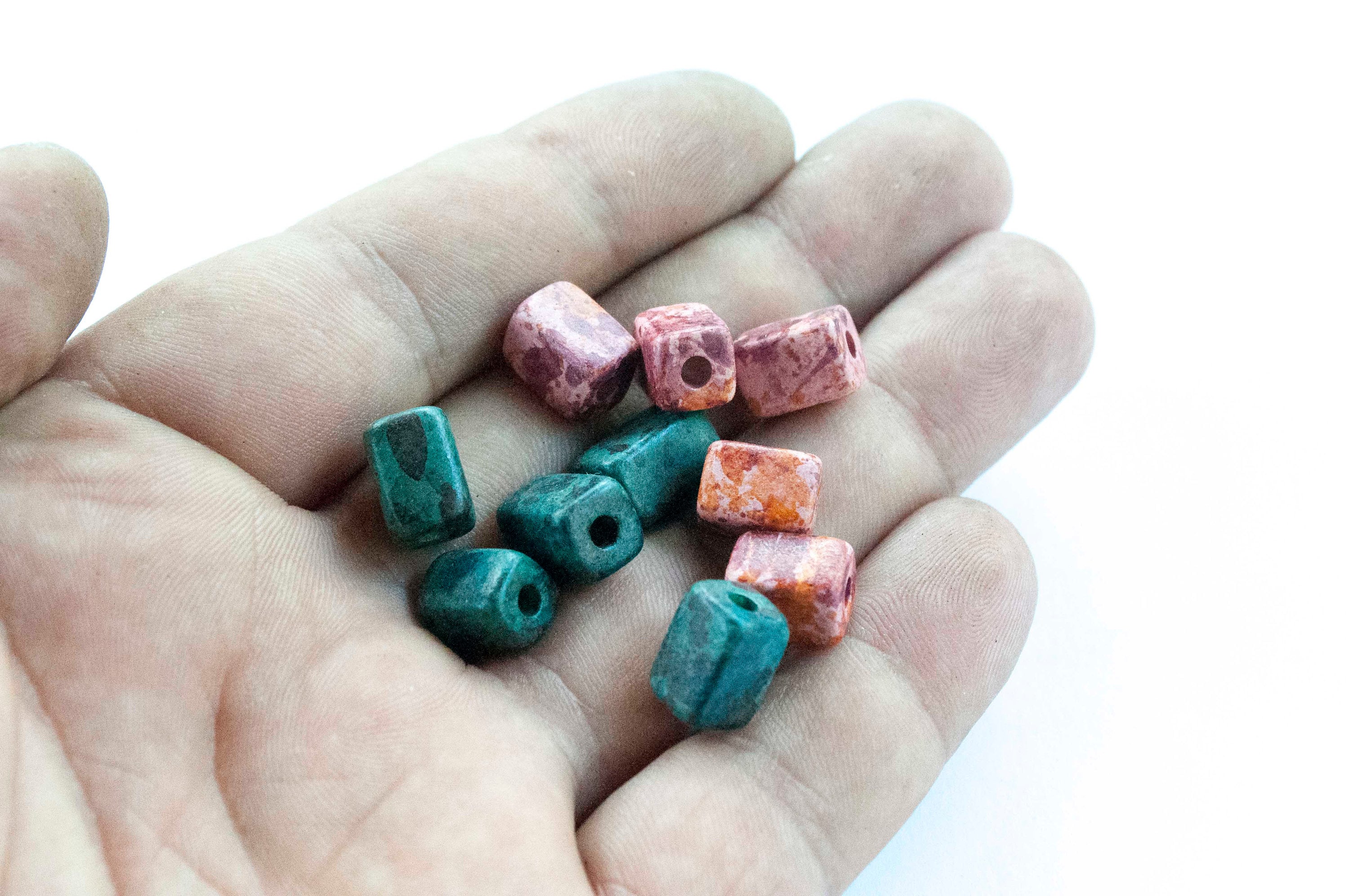 Cubic Rectangular Ceramic Spacer Beads in Several Colors - Etsy
