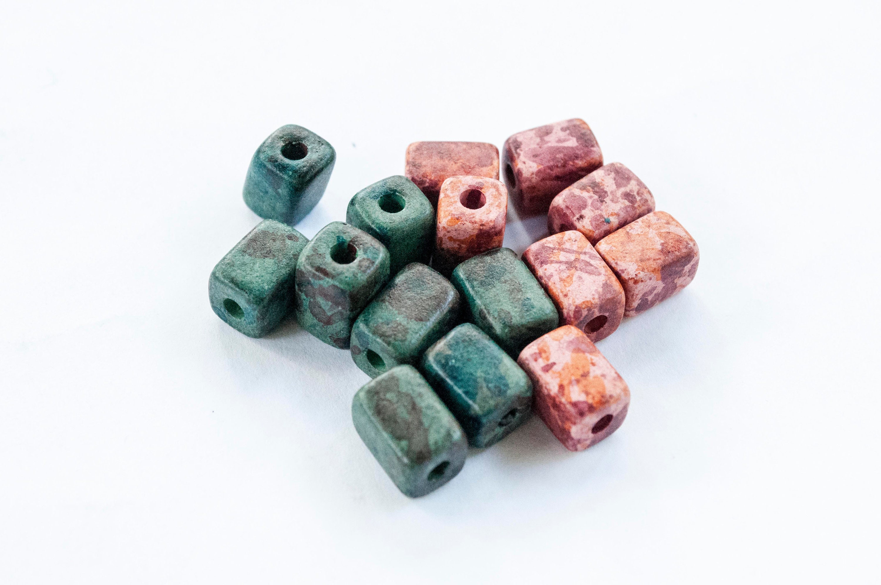 Cubic Rectangular Ceramic Spacer Beads in Several Colors - Etsy