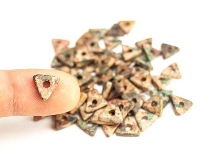 10mm Ceramic Triangular Spacer, Triangle Beads, Mykonos Greek Ceramic ...