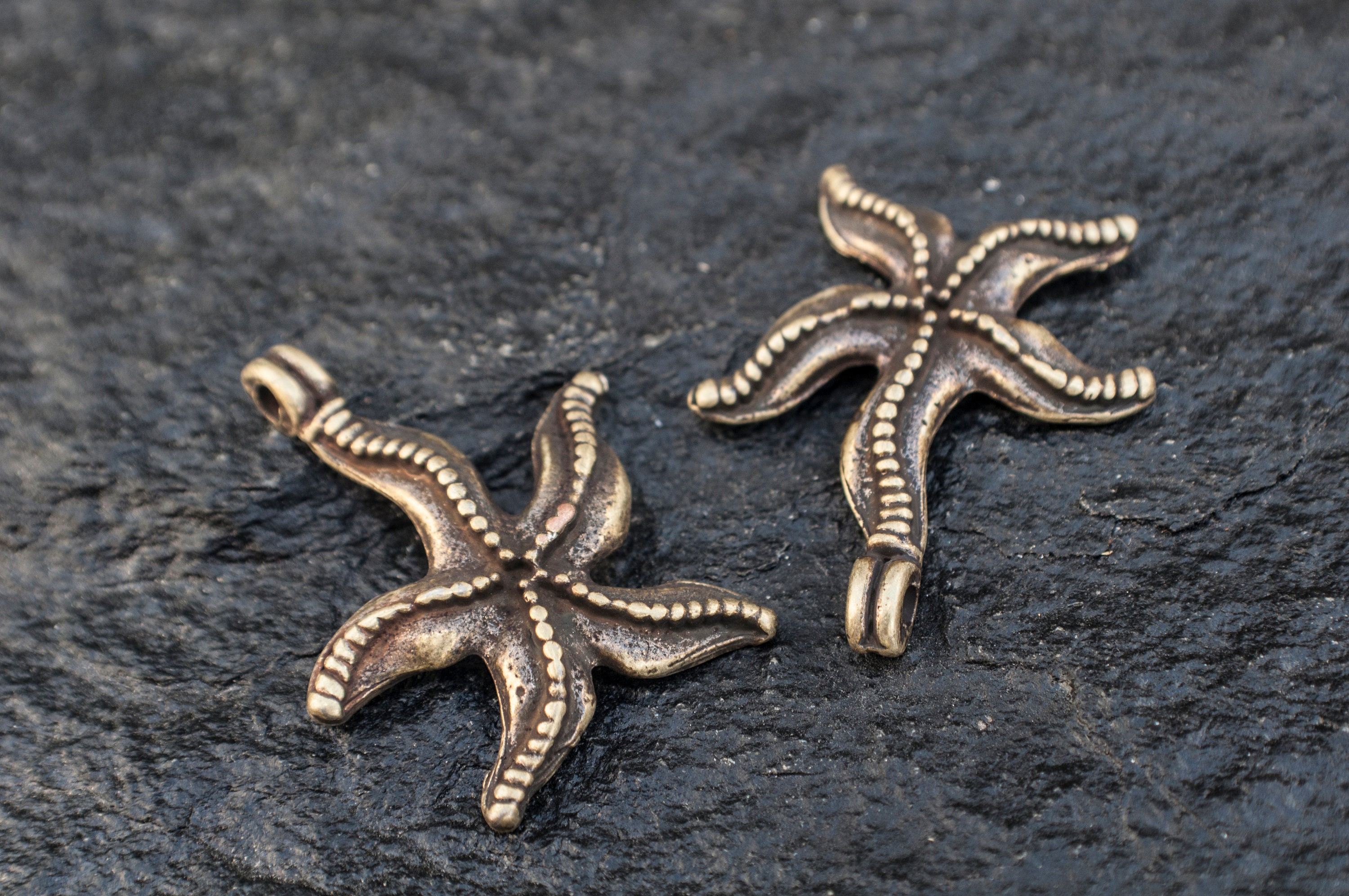 Starfish Charm for Necklace Making, 36mm Starfish Brass Charms 6pcs ...