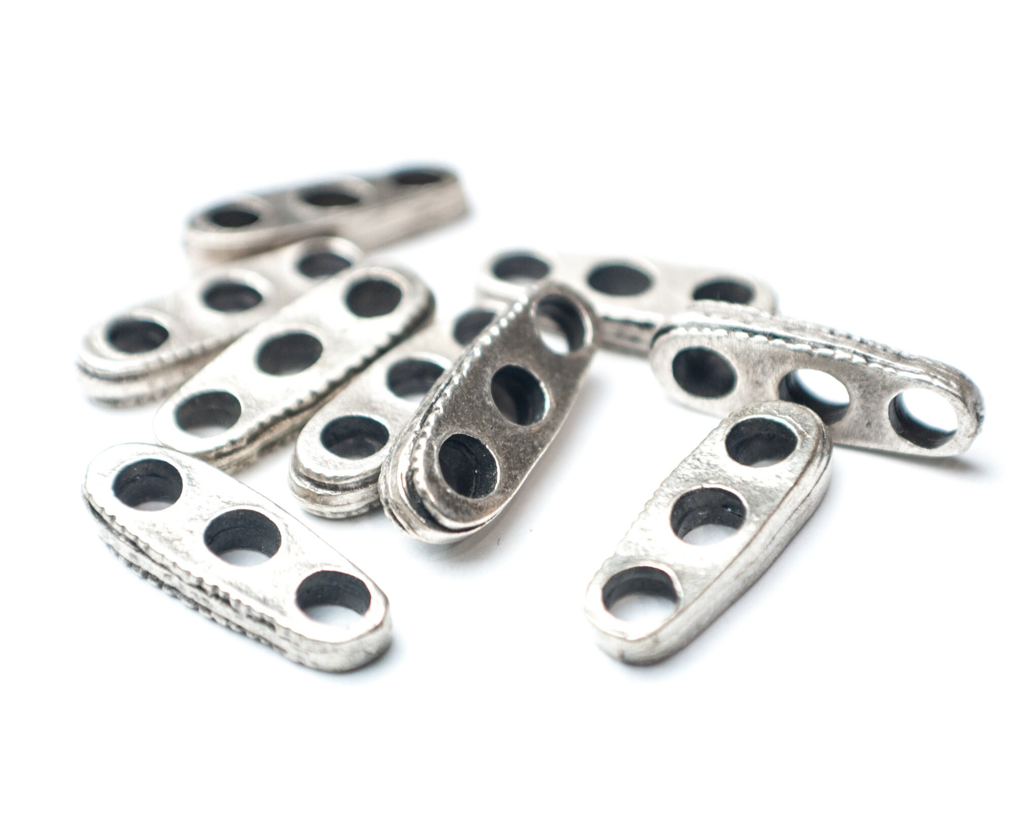 Three Hole Multi Strand Spacer Connector Beads 18x5mm 3 Hole - Etsy