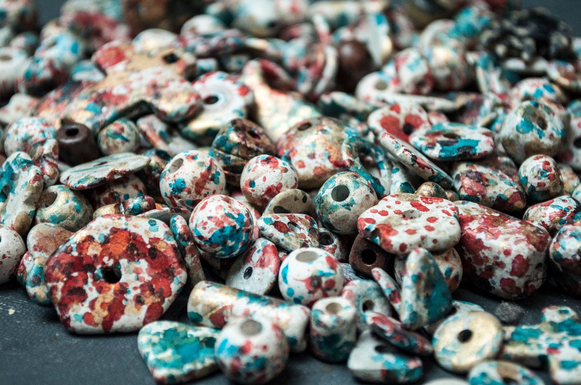 Mix Color and Shape Small Ceramic Beads Made of the Finest Clay, Mix ...