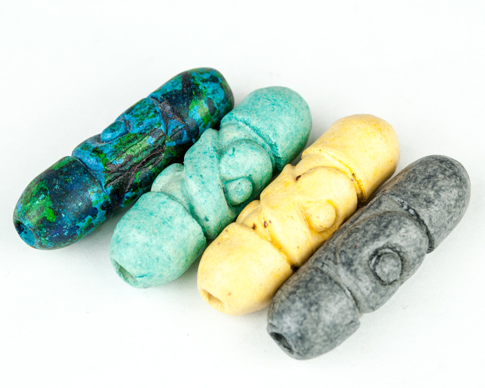 2 Pieces Ceramic Tube Beads, Long Ceramic Spacers in 4 Splashed Colors ...