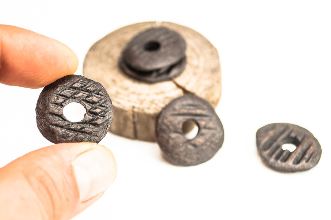 25mm Brown Coarse Donut Beads, Ceramic Beads for Jewelry Making, Large ...