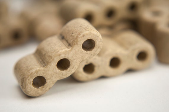 Three Hole Multi Strand Spacer ceramic connector beads 20x9mm | Etsy