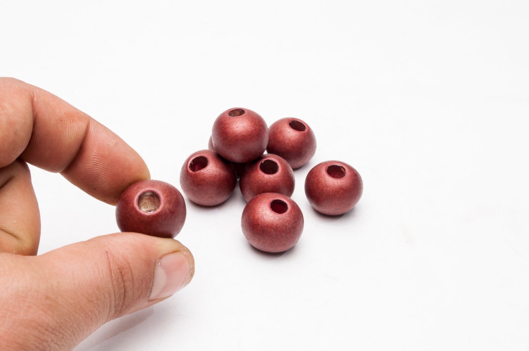 20mm Maroon Color Mate Ball Beads for Jewelry Making, 6mm Large Hole Ceramic Bead Findings - Etsy