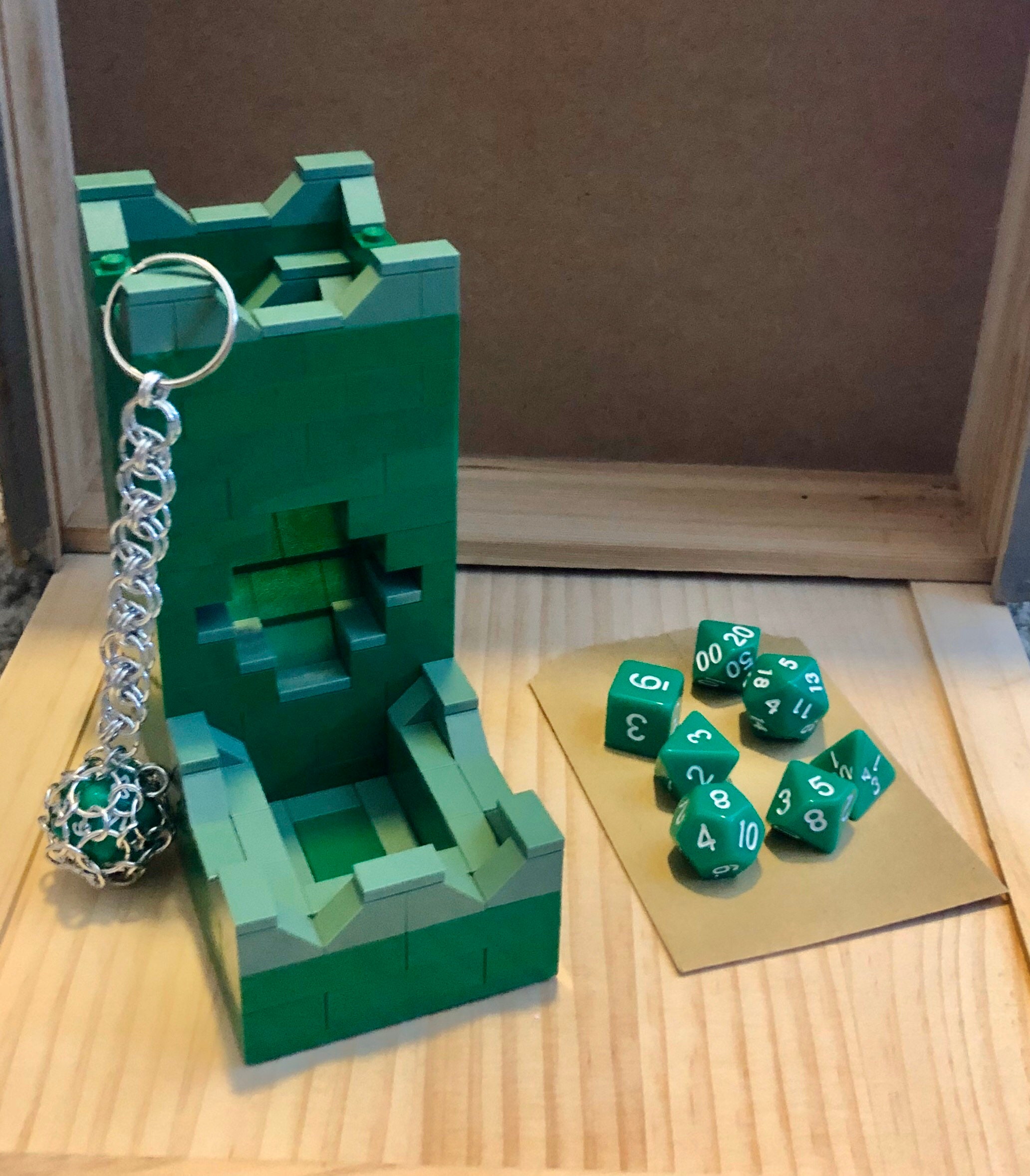 Lego dice tower / D&D Set / dice rolling set / d20 keychain / | Etsy