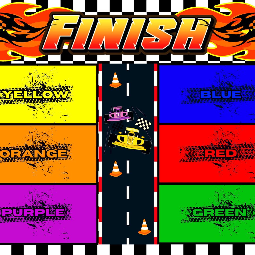 Race Car Color Match - Etsy