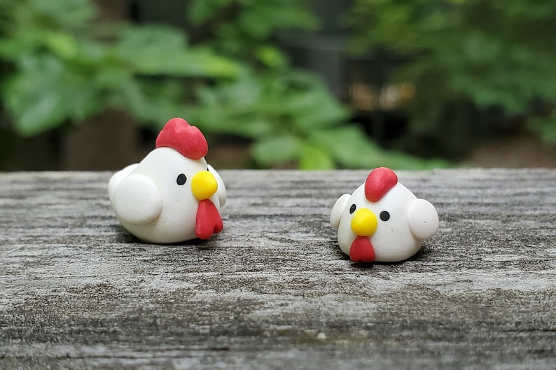 Chicken Tiny Chicken Figurine Chicken Sculpture Pocket Pal - Etsy