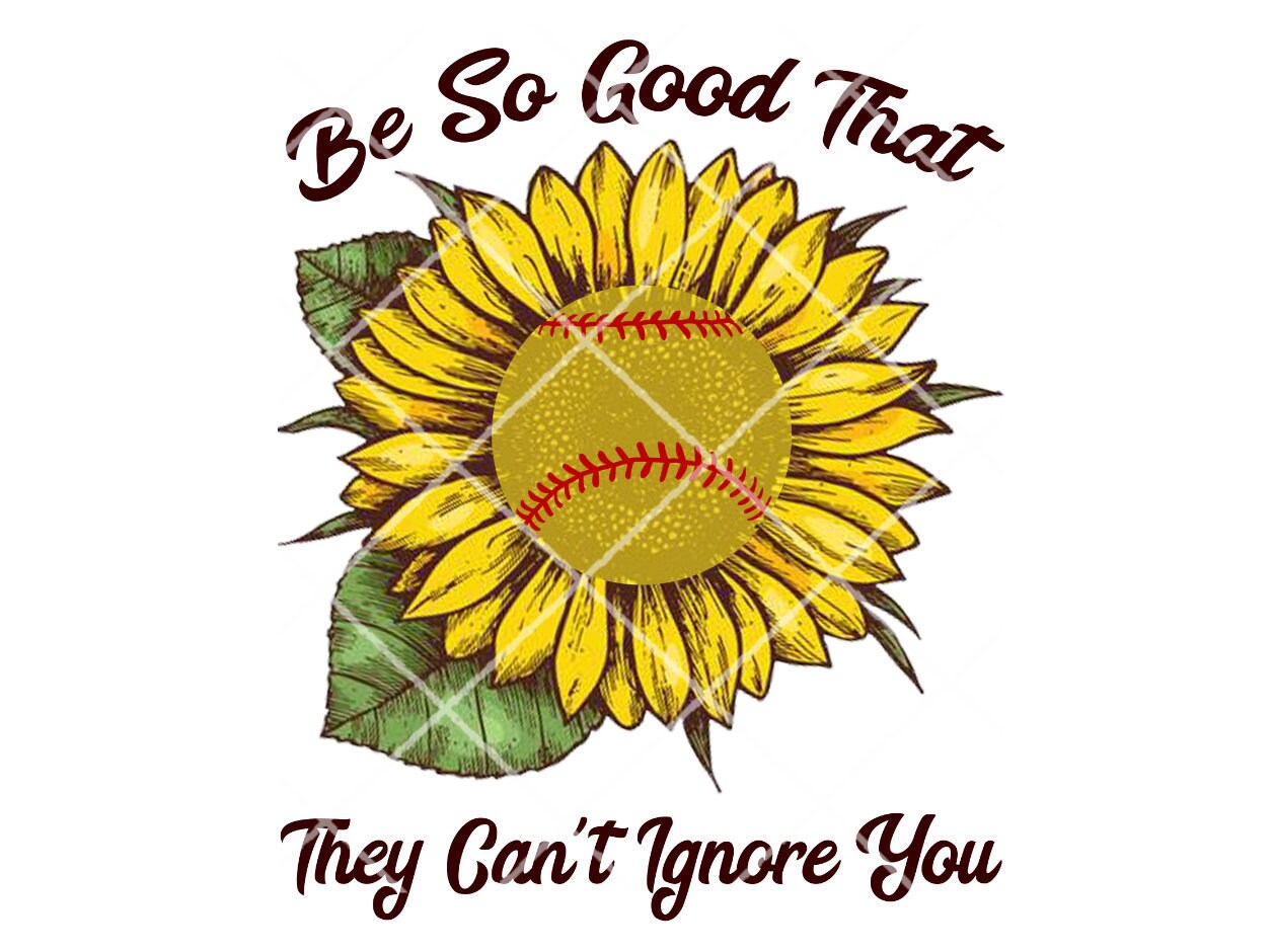 Softball Sunflower Sublimation Design,png, JPEG, Be so Good - Etsy