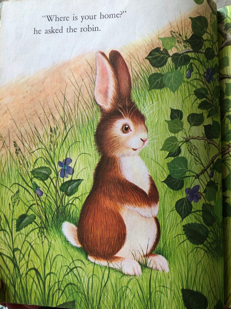 Vintage Little Golden Book Home for A Bunny - Etsy