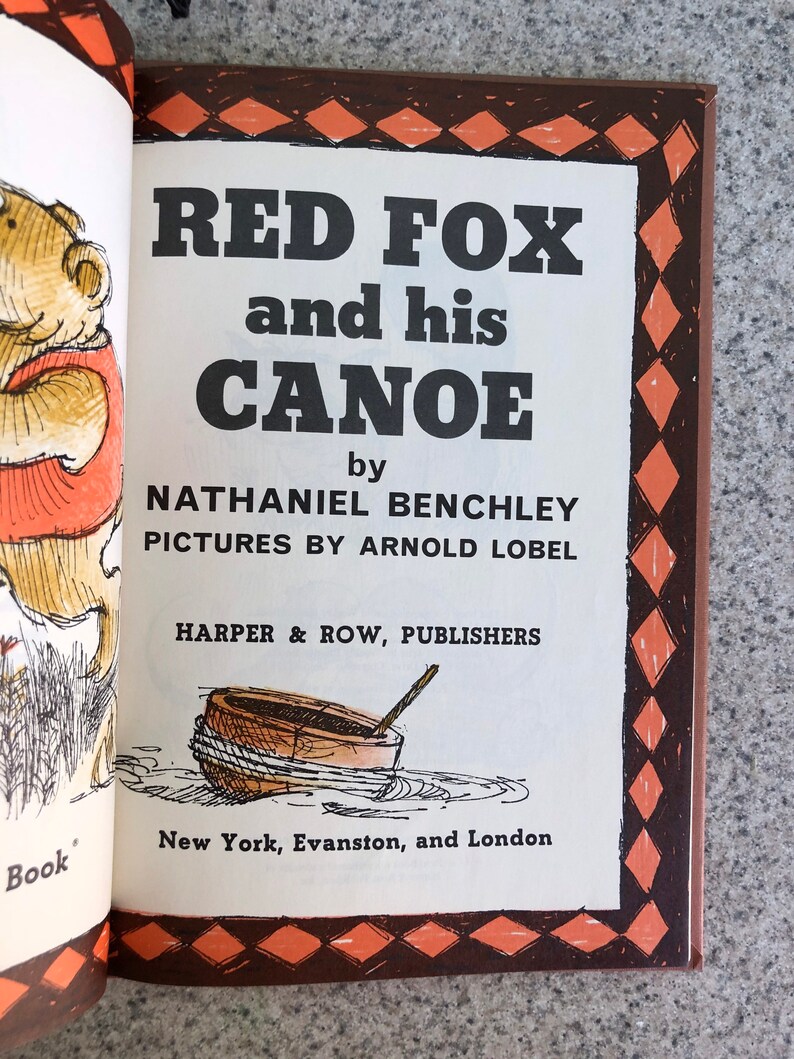 Red Fox and His Canoe Nathaniel Benchley Arnold Lobel 1964 - Etsy