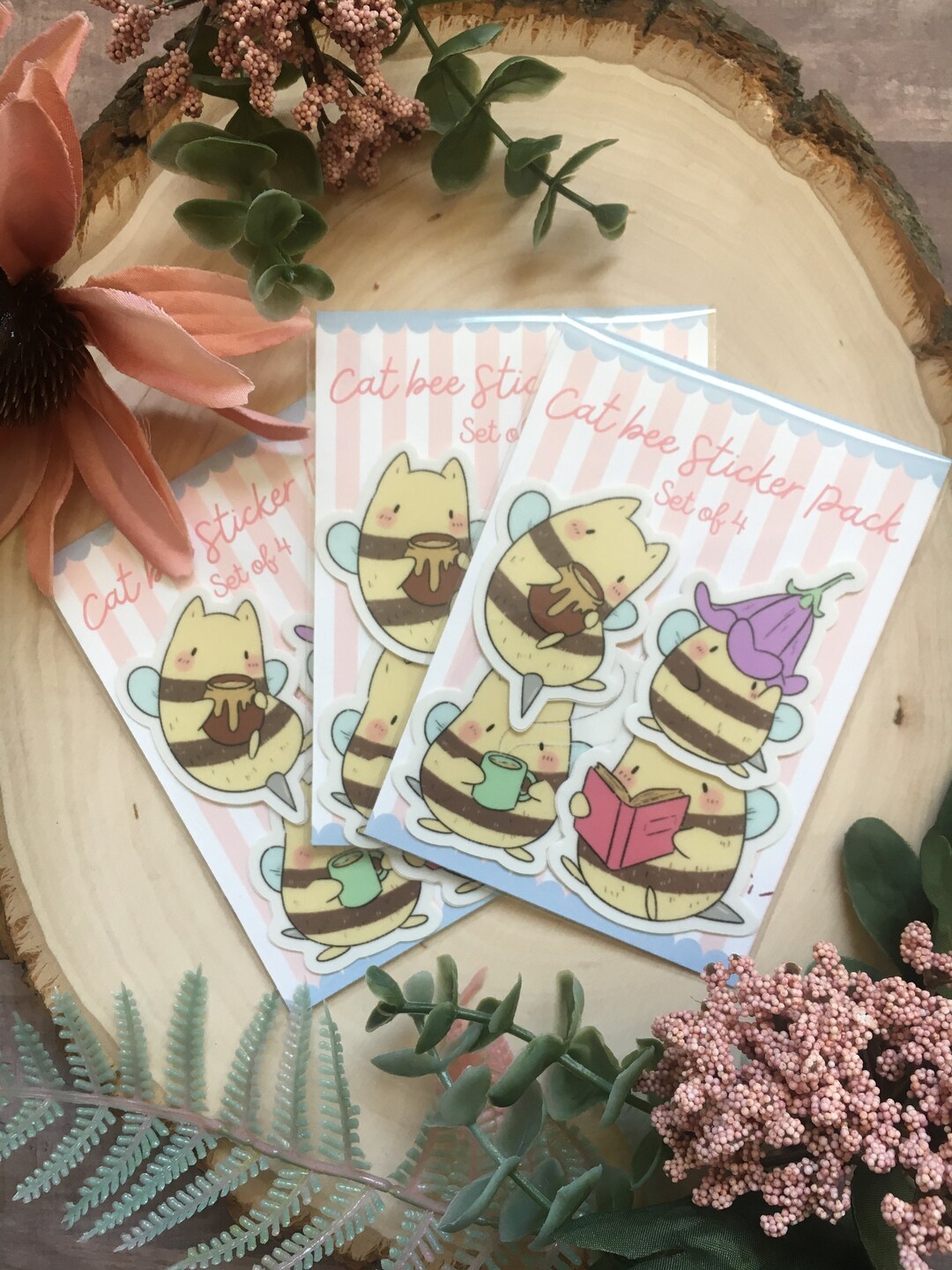 Catbee Sticker Pack Cute | Sticker Set, Kawaii Stickers, Stationery ...