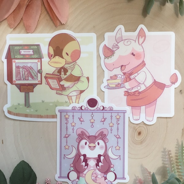 Cozy Animal Stickers - Etsy