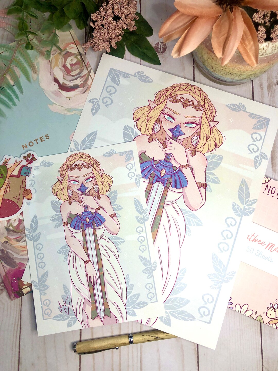 Zelda Master Sword Art Print Gamer Wall Art Cute Artwork - Etsy