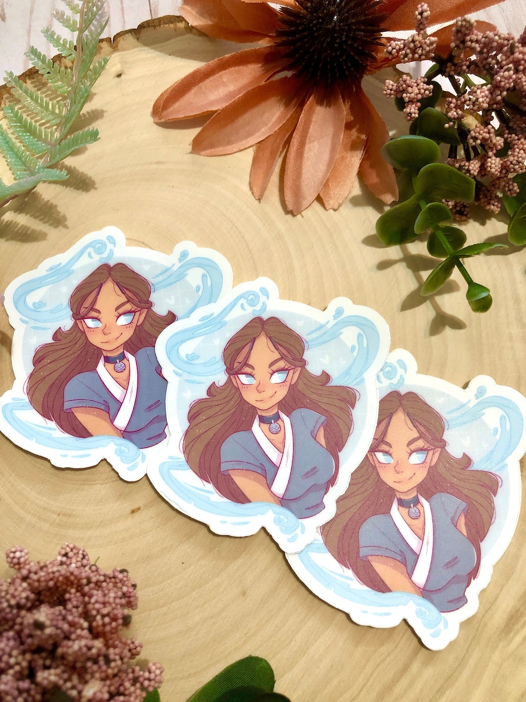 Katara Clear Water Sticker Cute Avatar Sticker, Vinyl Sticker ...