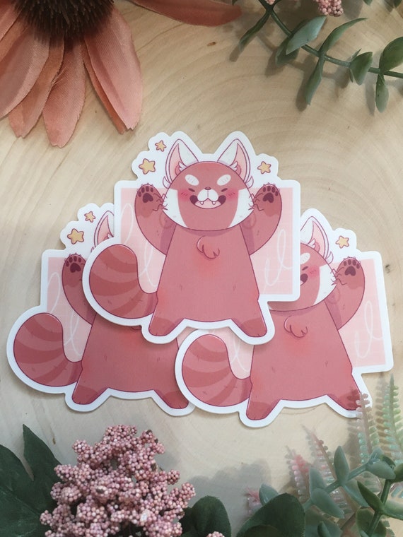 Unleash the Red Panda Sticker Nerdy Vinyl Sticker Kawaii - Etsy