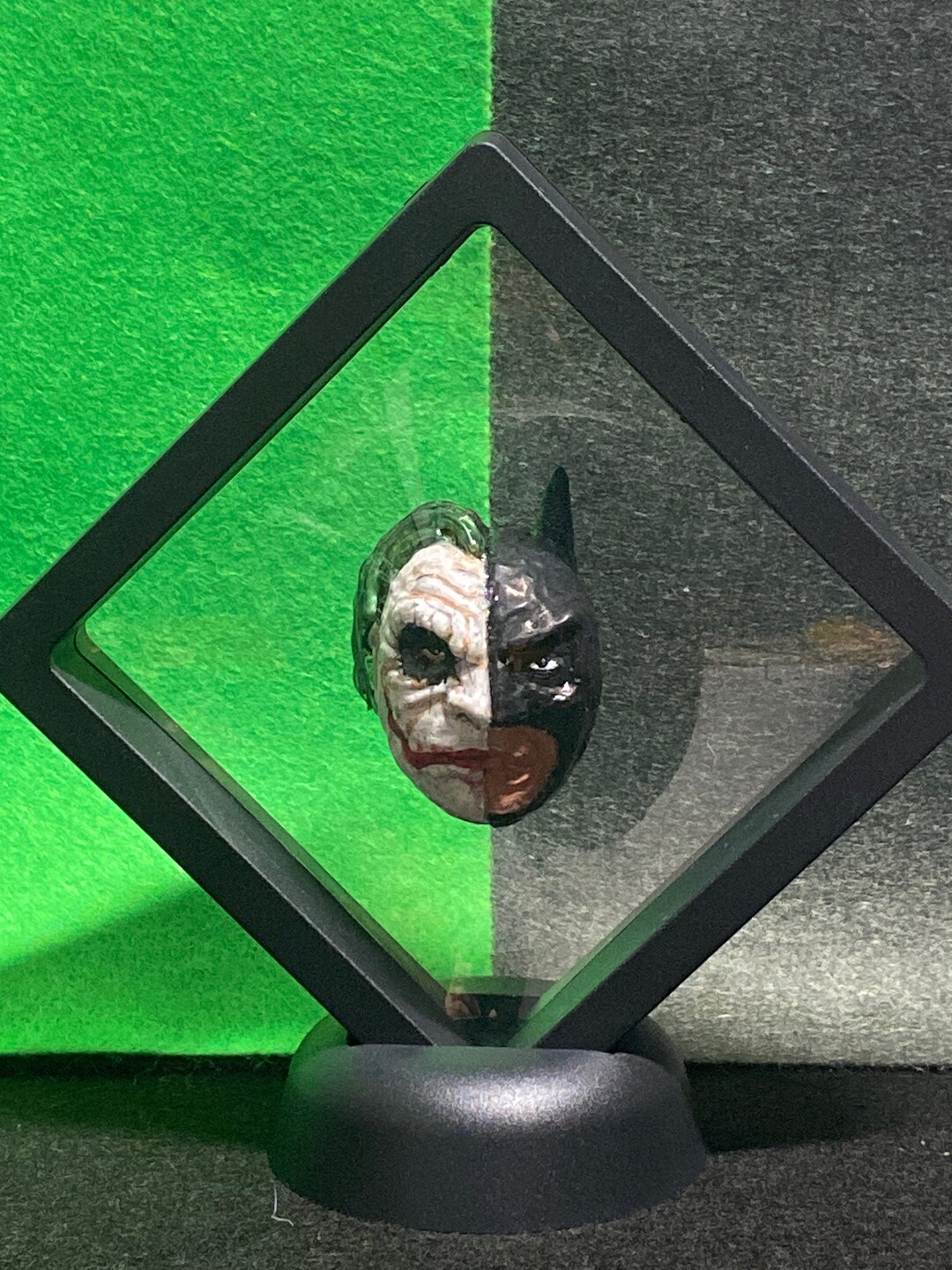 Batman and the Joker two Sided Face Stone - Etsy
