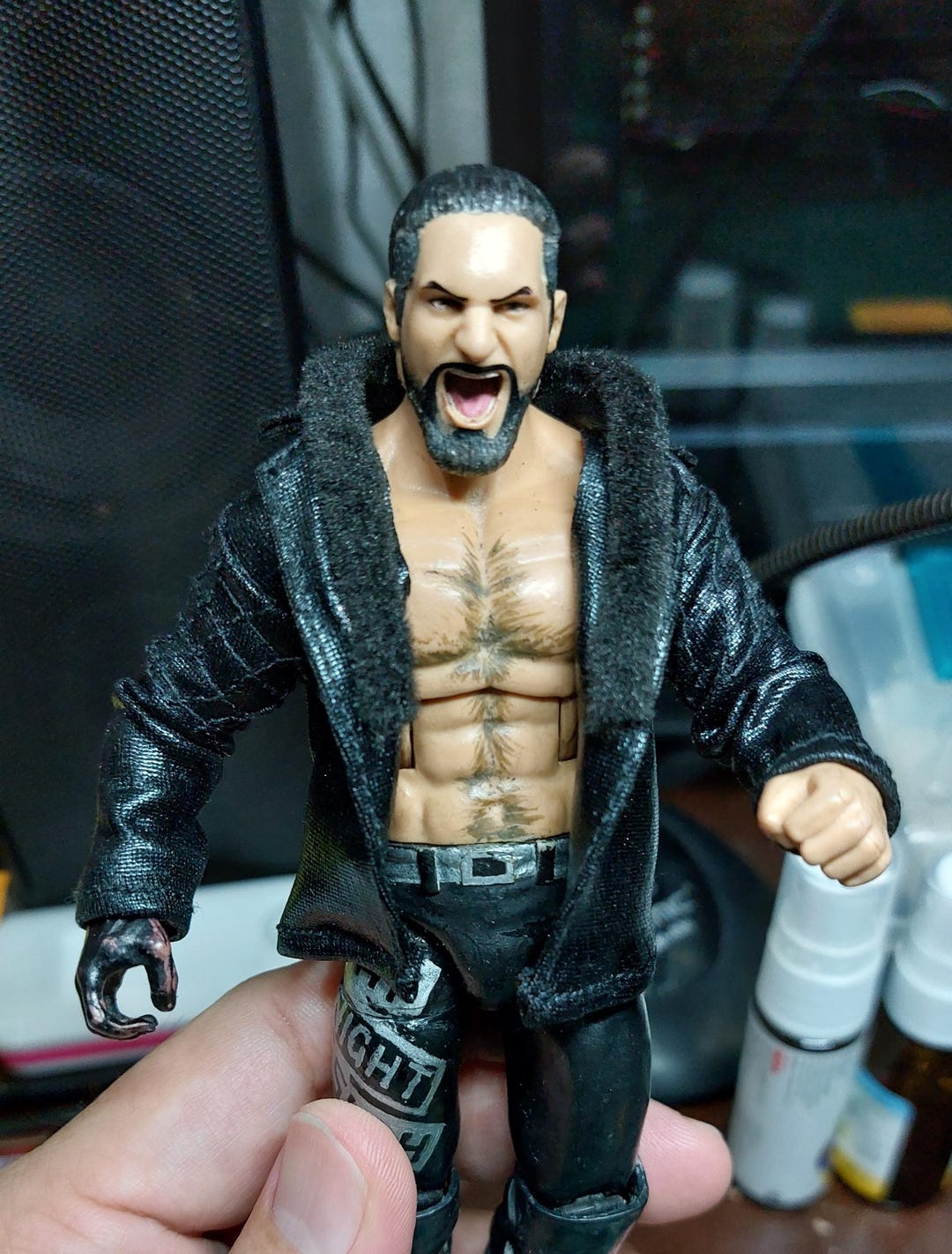 Handmade 1/12 Black Jacket for Wrestling Action Figure (no Figure) - Etsy