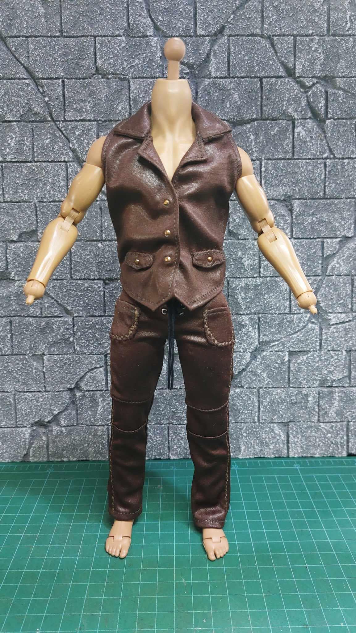 Handmade 1/6 Scale Action Figure Clothes: Brown Vest & Pants Set - Etsy
