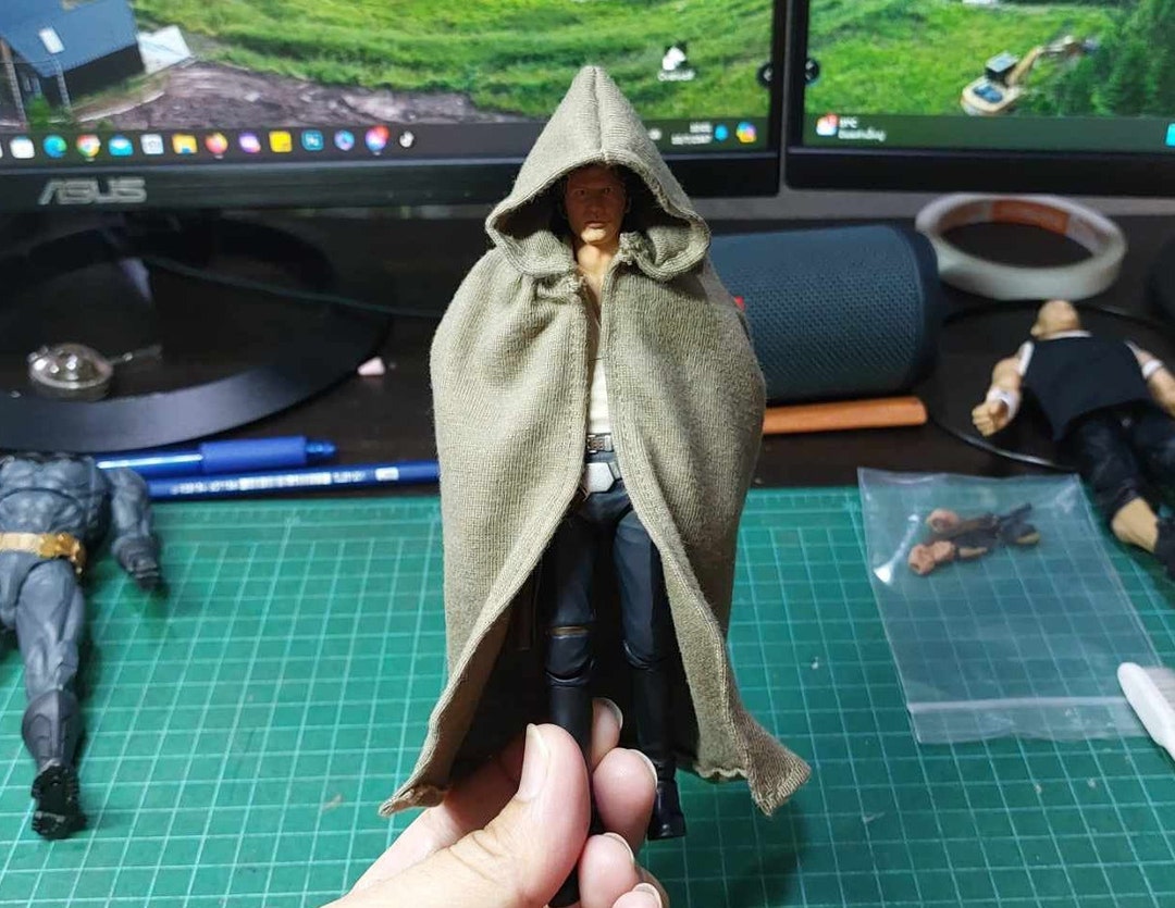 Handmade 1/12 Scale Action Figure Cape: Cotton Fabric Accessory (no ...