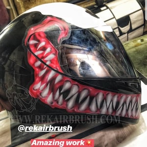Venom Motorcycle Helmet Decal Kit Venom Vinyl Decals - Etsy