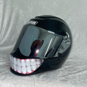 New SMILEY Face Motorcycle Helmet Decal by Rekairbrush - Etsy
