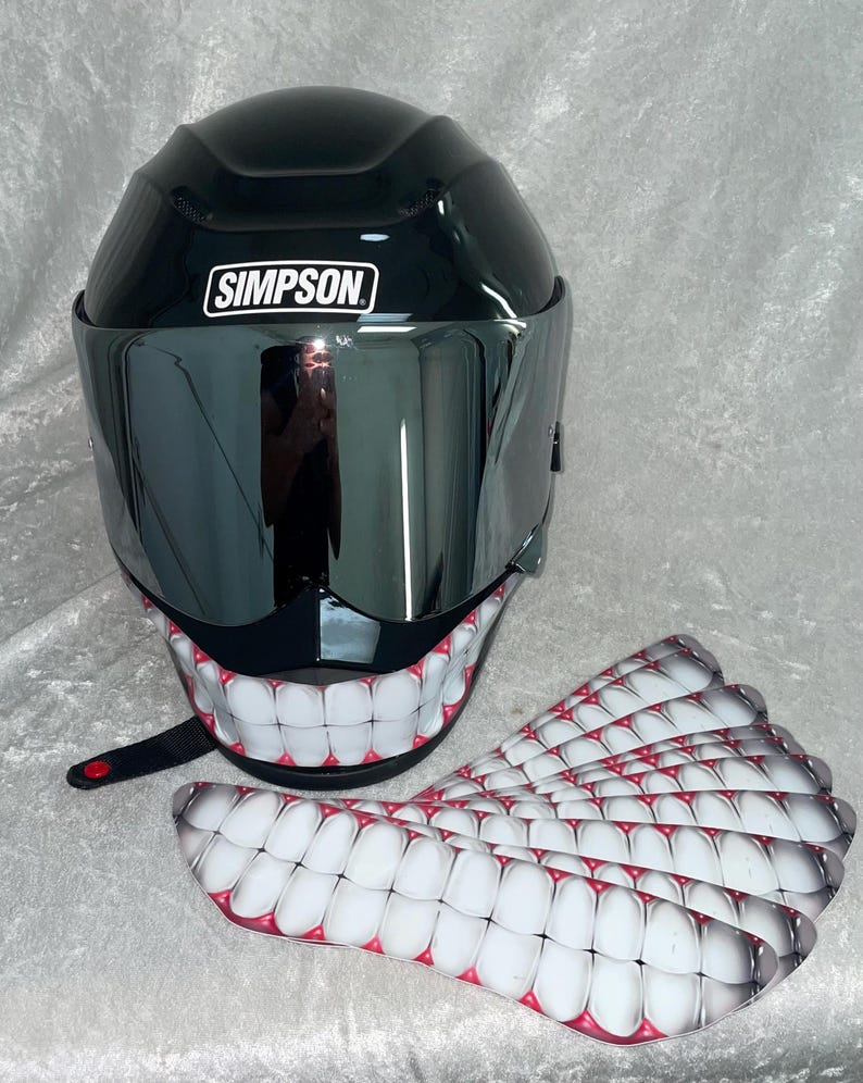 New SMILEY Face Motorcycle Helmet Decal by Rekairbrush - Etsy