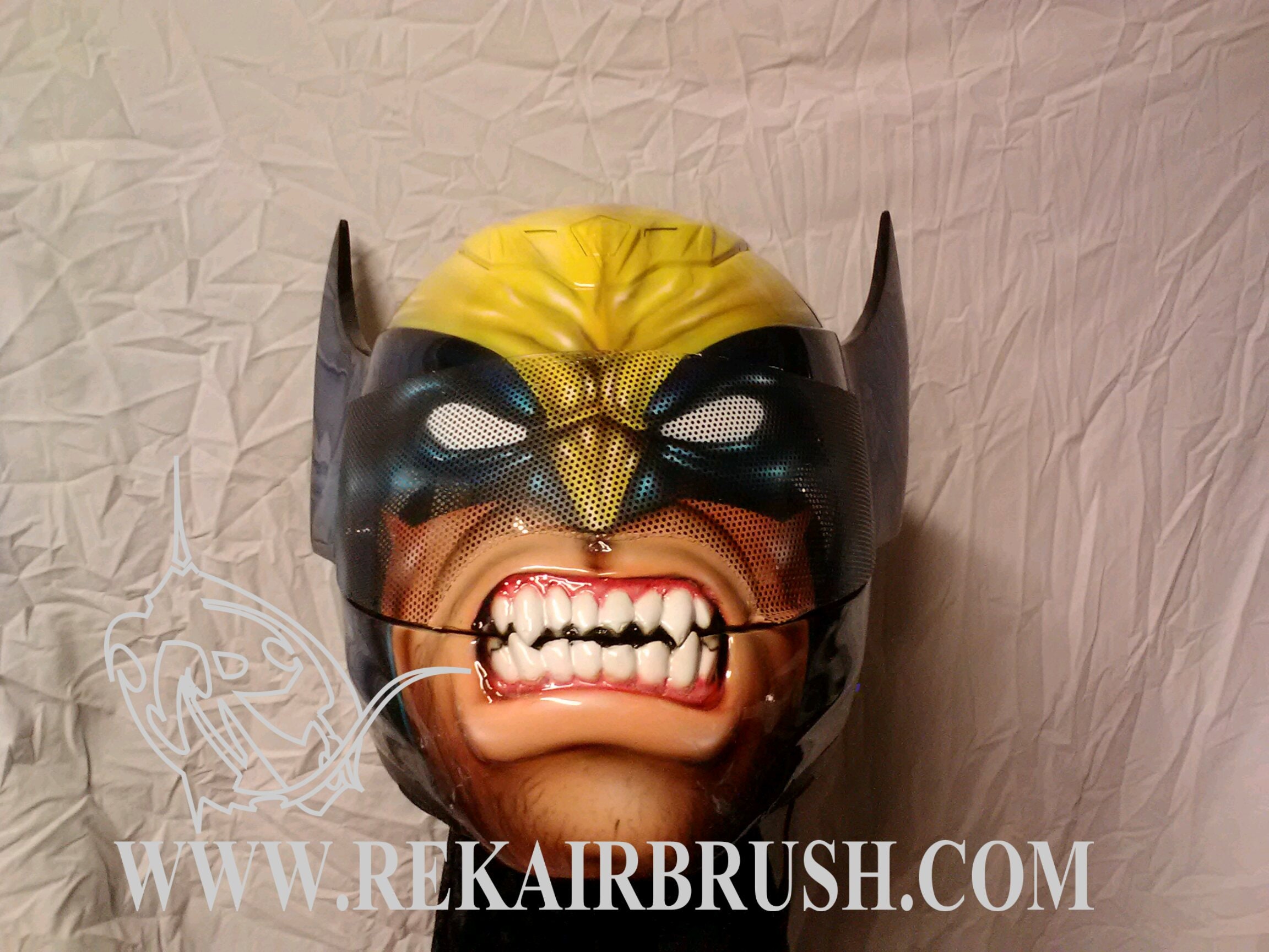WOLVERINE Custom Painted Motorcycle Helmet by REKAIRBRUSH - Etsy