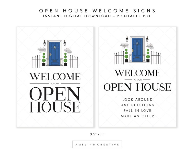 Luxury Real Estate Open House Printable Welcome Signs - Etsy